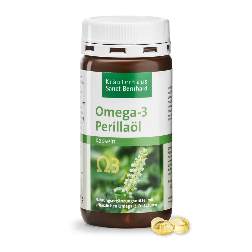 Omega-3 Perilla Oil Capsules » Buy securely online now | Sanct Bernhard