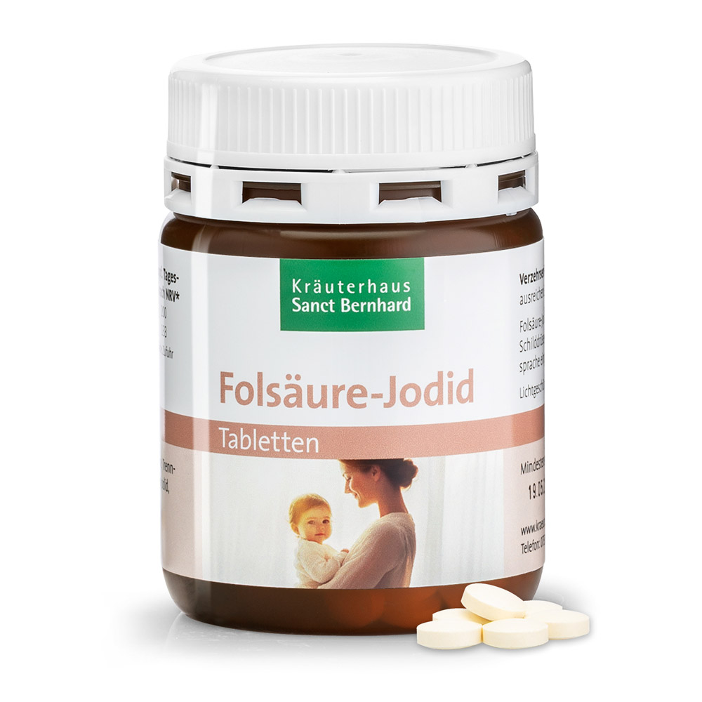 Folic Acid Iodine Tablets » Buy securely online now | Sanct Bernhard