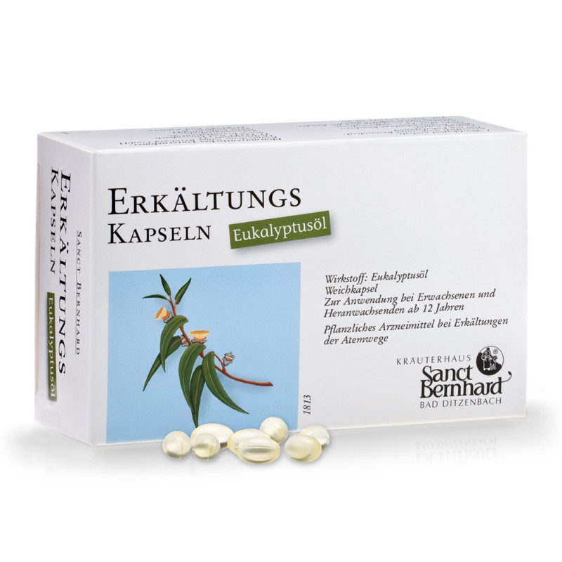 Cold Capsules Eucalyptus Oil » Buy securely online now | Sanct Bernhard