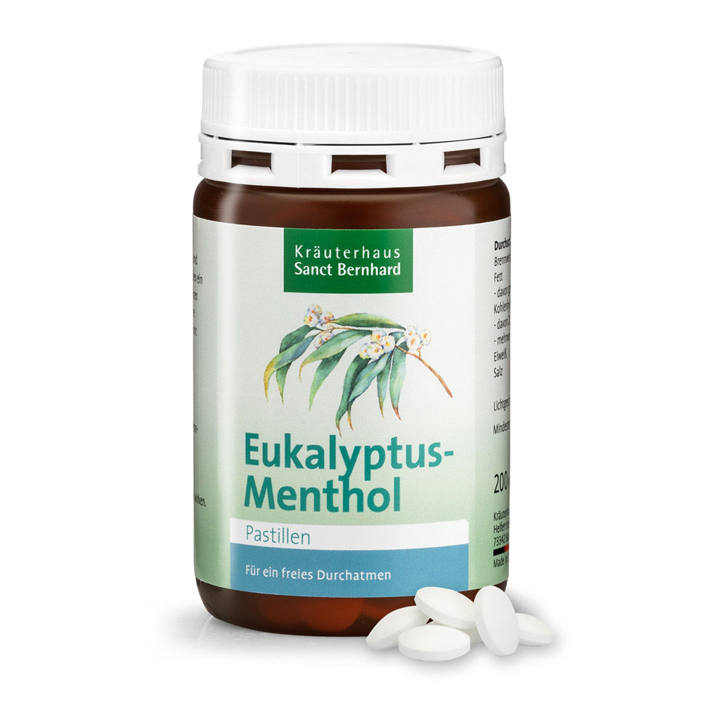 Eucalyptus-Menthol-Lozenges » Buy securely online now | Sanct Bernhard