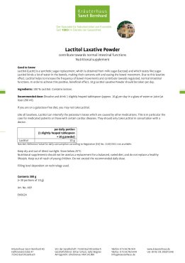Lactitol Laxative Powder » Buy securely online now | Sanct Bernhard