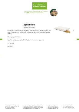Spelt Pillow » Buy securely online now | Sanct Bernhard